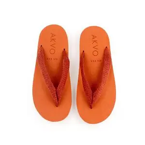 AKVO Orange / Brown Tethys Terra Sandal - Orange/brown