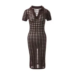 FULLY FASHIONING Kendall Crochet Knit Mini Dress
