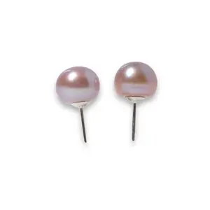 NINEMOO Pink / Silver Timeless Pink Pearl Studs - Pink/silver