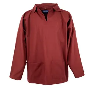 ARTHUR BEALE Open Neck Sailors' Smock Breton - Red