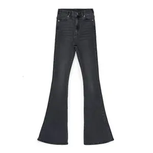 DR. DENIM Moxy High Flare Dark Mist - Grey