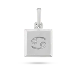 7879 Cancer Zodiac Pendant - Silver