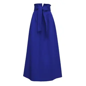 JULIA ALLERT High Waist A-line Belted Midi Skirt
