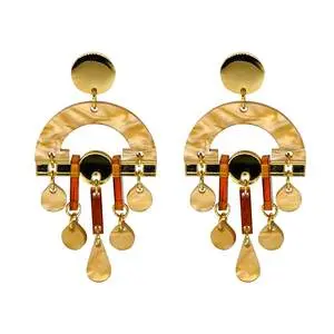 TOOLALLY Fan Chandeliers Caramel Swirl & Tortoiseshell - Gold