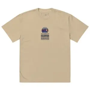 ANCHOR & CREW Faded Khaki City Drive Explore Co. Oversized Cotton T-shirt - Green