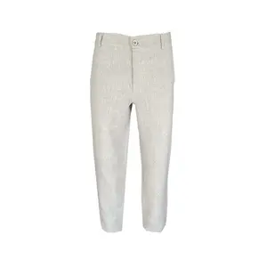 Haris Cotton Linen Pant In Natural Color - Grey
