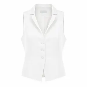CANSU XI Paris Vest Vegan Silk - White