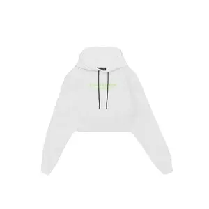 KAPTURE Cropped Logo Hoodie - White