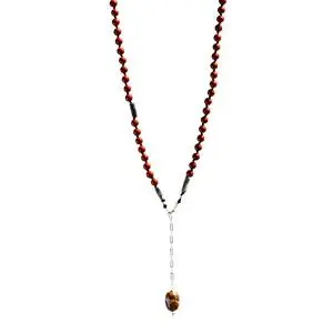 AMONTA Silver / Black Ember Necklace - Silver/black