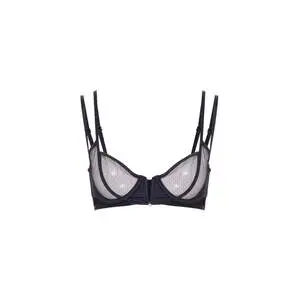 HOUSE OF SILK Reina Tulle Low-cut Bra - Black