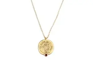 GEM ISLAND Gold / Red Dolce Vita Necklace - Gold/red