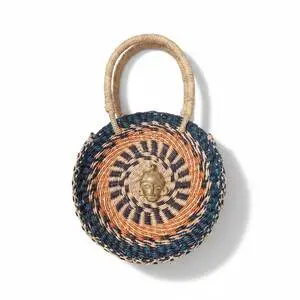 SOKONA Esengo Golden Soil Handwoven Bag - Blue