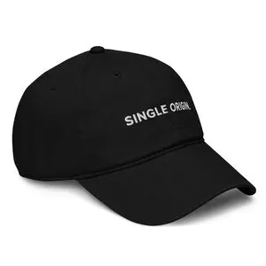 ANCHOR & CREW Gustatory Single Origin. Cotton Embroidered Cap - Black