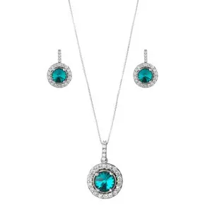 CHIARELLA Deslumbrante Hade Circle Set: Necklace + Earrings - Silver