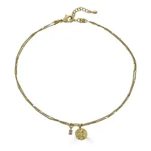 LONI PAUL JEWELRY Delicate Hammered Coin Necklace - Gold
