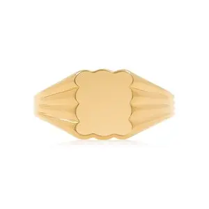 Côté Caché Cloud Pinky Signet Ring - Gold