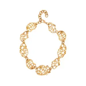 Saachi Twisted Chain Metal Necklace - Gold