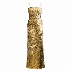 GUSHKA Starlit Sequined Gown - Gold