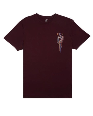 EIGHT X Contents Under Pressure Graphic T-shirt Burgundy - Red