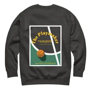 ANCHOR & CREW Heather The Playmaker Basketball Club League Organic Cotton Sweatshirt - Black