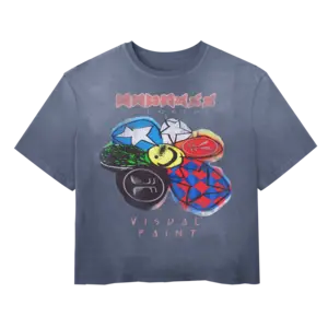 WORKS OF MADNESS Visual Paint Tee - Blue