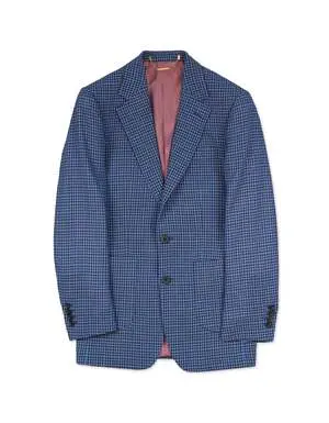 GRESHAM BLAKE Blue / Brown Blue & Brown Gingham Jacket