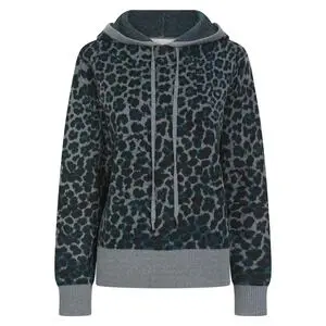 NOOKI DESIGN Blue / Grey Leopard Norwood Hoodie In Grey - Blue/grey