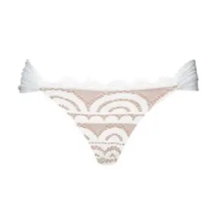 PQ SWIM Water Lily Lace Fanned Bottom Teeny - White