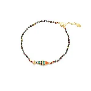 ATELIER PETITES PIERRES Izzy Fish Anklet - Gold