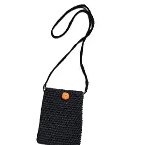 SPRINGMOONATELIER Raffia Cell Phone Bag