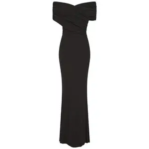 CELESTINE & MAE Primula Maxi Dress In Navsoul - Black