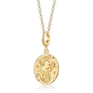 LILY CHARMED Plated Capricorn Zodiac Charm Necklace Star Sign Necklace - Gold