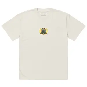 ANCHOR & CREW Neutrals Faded Bone C. F. Cocodrilo El Clasico Football Cotton Oversized T-shirt - White