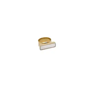 LALA SALAMA Mraba Ring - White