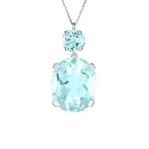 AUGUSTINE JEWELS Sky Topaz Drop Necklace - Blue