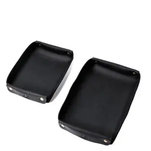 ROARCRAFT Leather Valet Tray Set Of 2 - Black