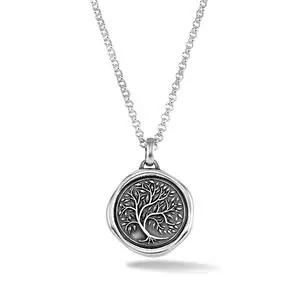 DOWER & HALL Tree Of Life Talisman Necklace In Sterling - Silver