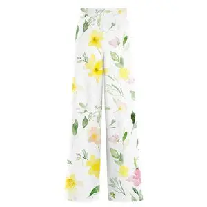 ALOHA FROM DEER Watercolor Sprint Long Loose Pants - White