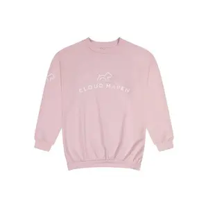 CLOUD HAVEN Boyfriend Logo Sweatshirt In Soft Pink