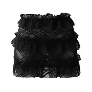 OW Grace Ruffle Mini Skirt - Black