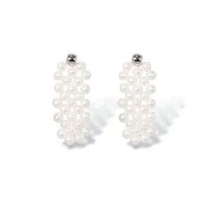 NINEMOO Pearl Weave Earrings - White