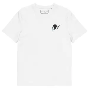 ANCHOR & CREW Artist Monkey Organic Cotton Embroidered T-shirt - White