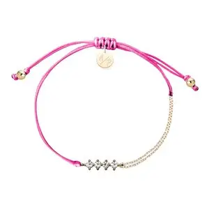 ADRIANA PAPPAS DESIGNS 14k Gold Filled Cz Crystal Bar Bracelet - Pink
