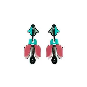 GISSA BICALHO Handmade Acrylic Earring Tulip Candy - Pink