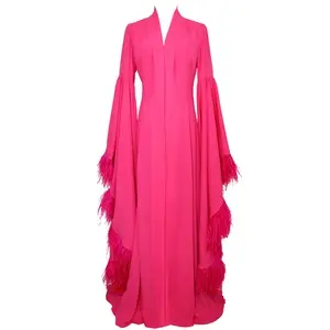 AK ROYALTY RESORTWEAR Melanie Waterfall Kimono Cypress - Pink