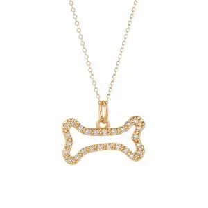 ISKRA Bone 14k Diamonds Necklace - Gold