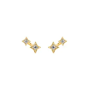 BLOOMTINE | EARTH ANGEL HQ Illuminess™ Mini Vermeil Shooting Star Studs - Gold