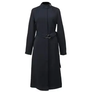 SMART AND JOY High Neck Long Sleeve Shirt Dress With Belt