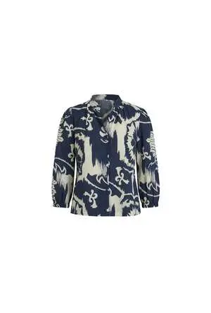 JAMES LAKELAND Navy Ornatal Print Shirt - Blue