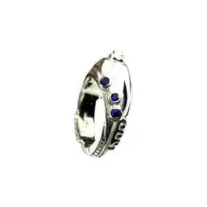 TG-JEWELLERY BY TAMARA GERVASIO Silver / Blue Candela ’s Ring - Silver/blue